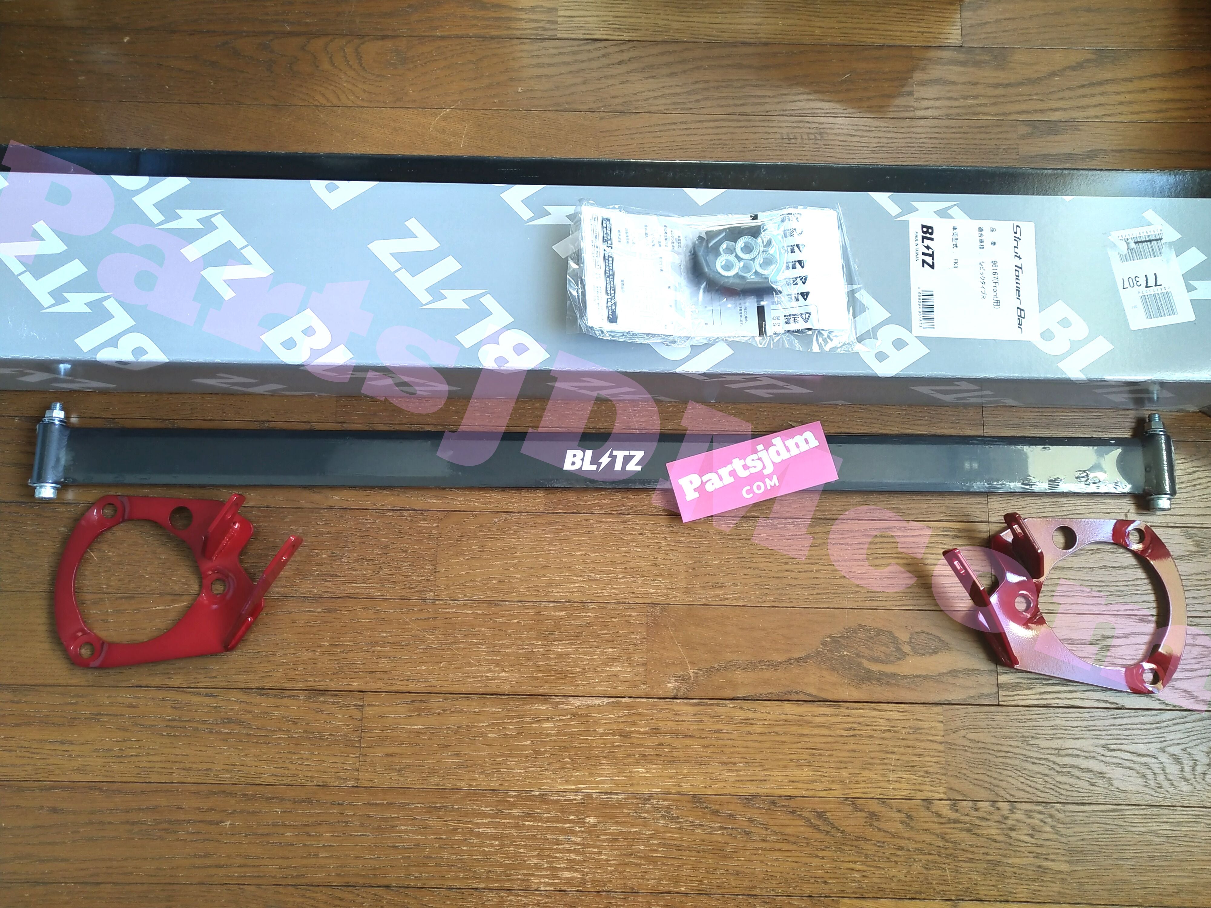 BLITZ Genuine 96167 Front Tower Bar For Honda Civic Type R FK8 Strut t ...