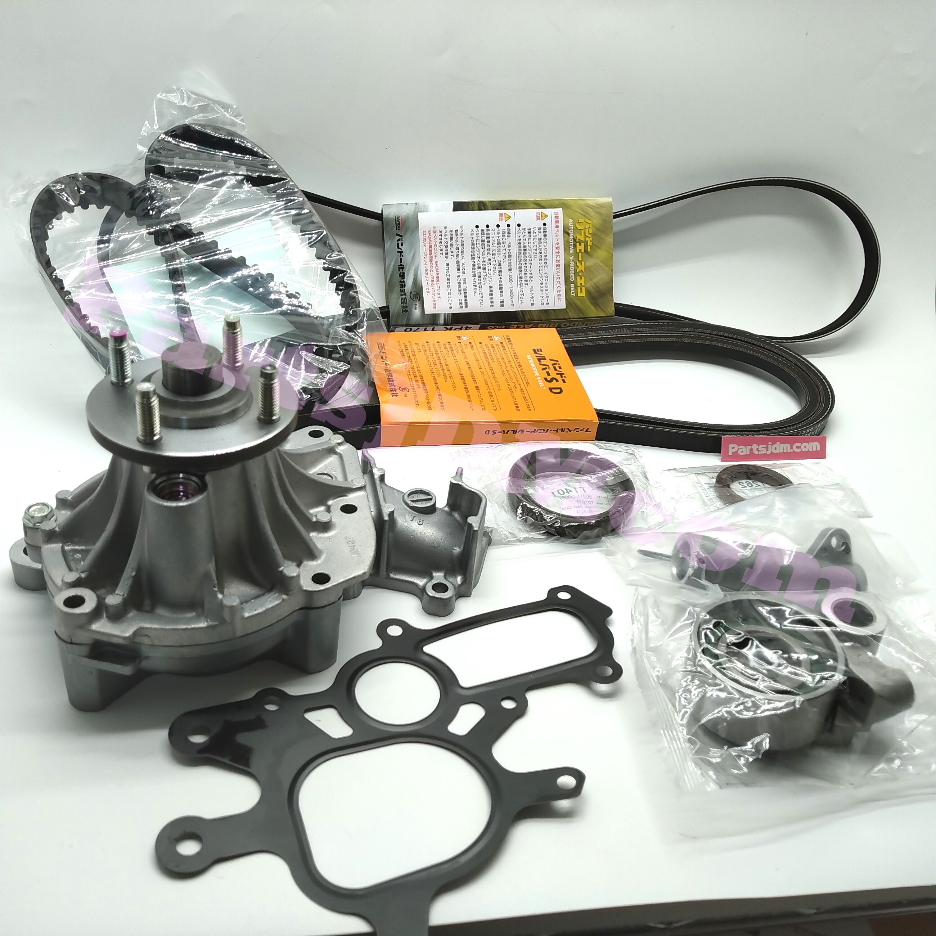 Timing Belt & Fan Belt Kit with Oil Seals for Toyota Hiace KZH106G/KZH ...